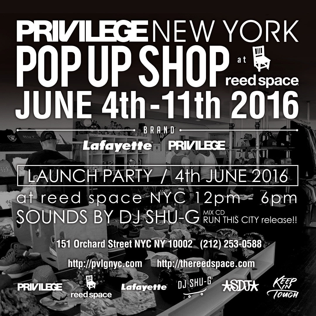PRIVILEGE New York POP UP SHOP – HOME GAME New York